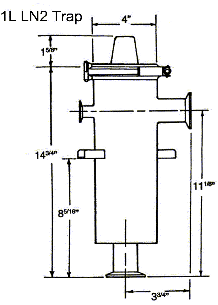 Traps - 1L LN2 Trap Dimensions